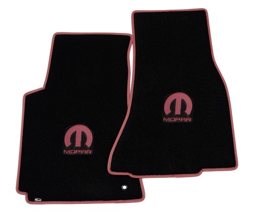NEW Dodge Challenger MOPAR Floor Mats for Dark Octane Red Burgundy 2PC ...