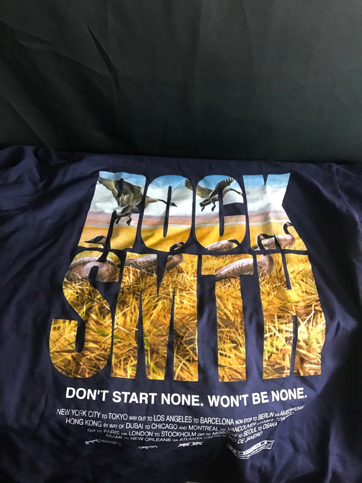 NIB NEW ROCKSMITH 100% COTTON NAVY BLUET-Shirt TEE DUCKS DON'T START ...