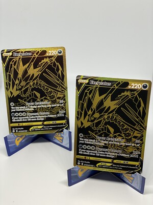 Pokémon TCG Eternatus V Shining Fates SV121/SV122 Gold Shiny Holo Rare ...