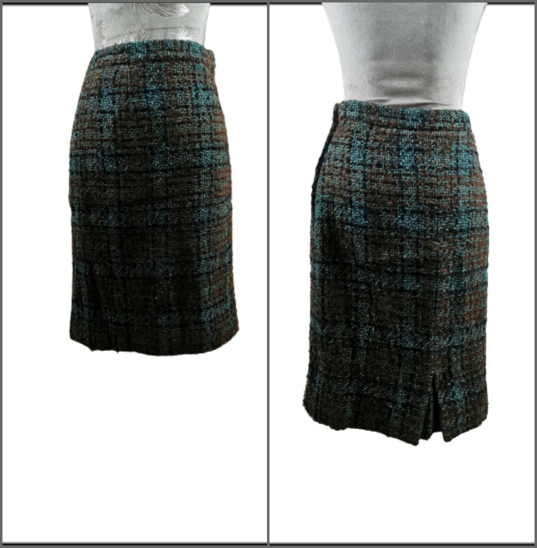 Riddella Womens vintage 80's woo thick Skirt Multicol… - Gem