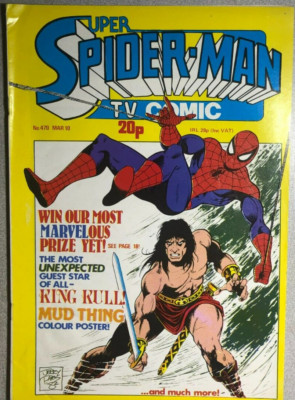 SUPER SPIDER-MAN TV COMIC #470 (1982) Marvel Comics UK Mud-Thing poster ...
