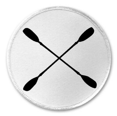 Crossed Oars - 3" Sew / Iron On Patch Kayaking Kayak Hobby Sport Love ...