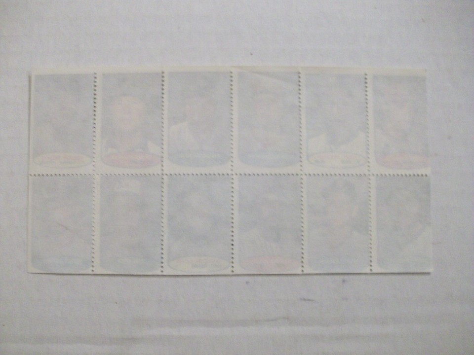 12-PANEL 1974 TOPPS TEST STAMPS w/ REGGIE CLEVELAND,BOBBY MURCER,MICKEY ...