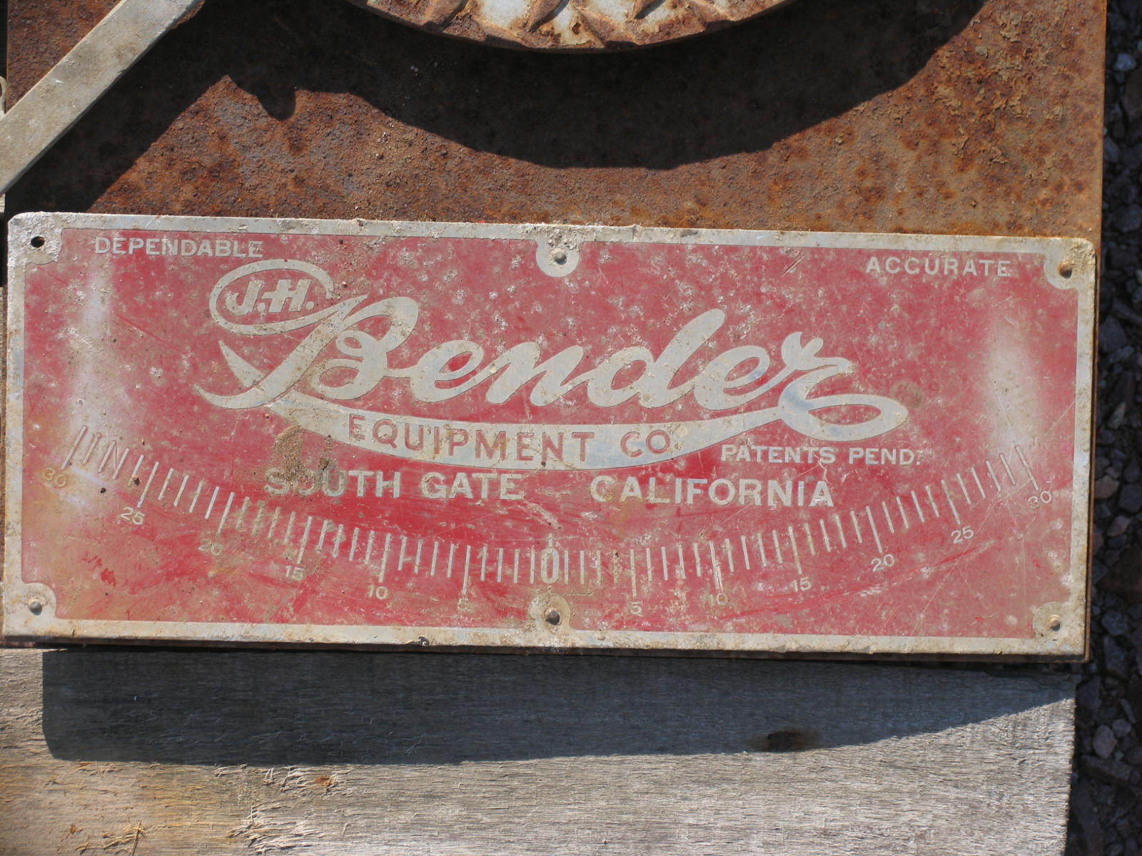 JH BENDER ALIGNMENT TOOL GAUGE COLLECTIBLE MAN CAVE GARAGE | eBay