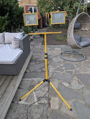 Work Site Flood Light - Twin Head 500w Halogen (tripod double ...