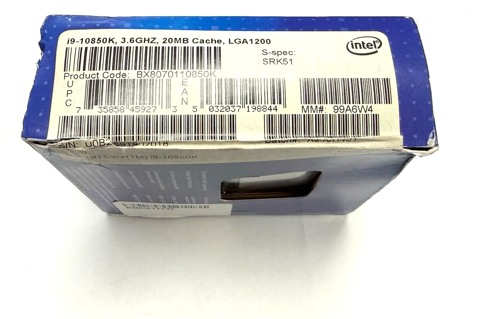 Intel BX8070110850K Core I9-10850k 10cores up to 5.2 GHz Unlocked 125w ...