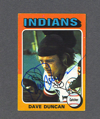 Dave Duncan signed Cleveland Indians 1975 Topps baseball card | eBay