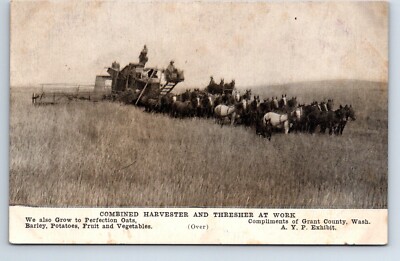 Postcard Washington Farming Grant County Coulee City Eprata Krupp ...