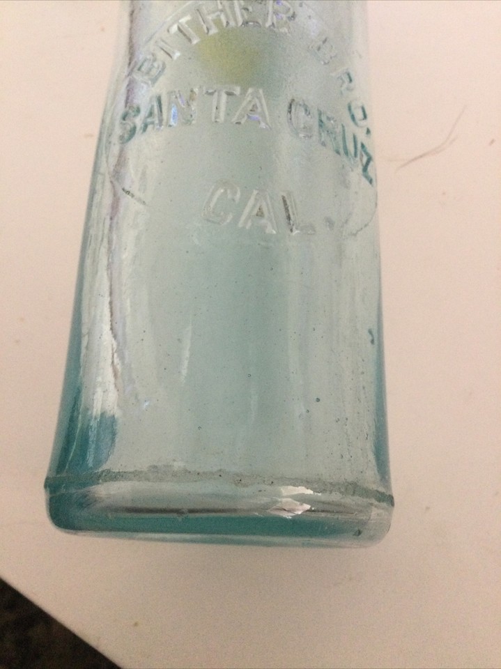 Ex-Rare Antique Bither bro’ Hutchinson bottle Santa Cruz California | eBay