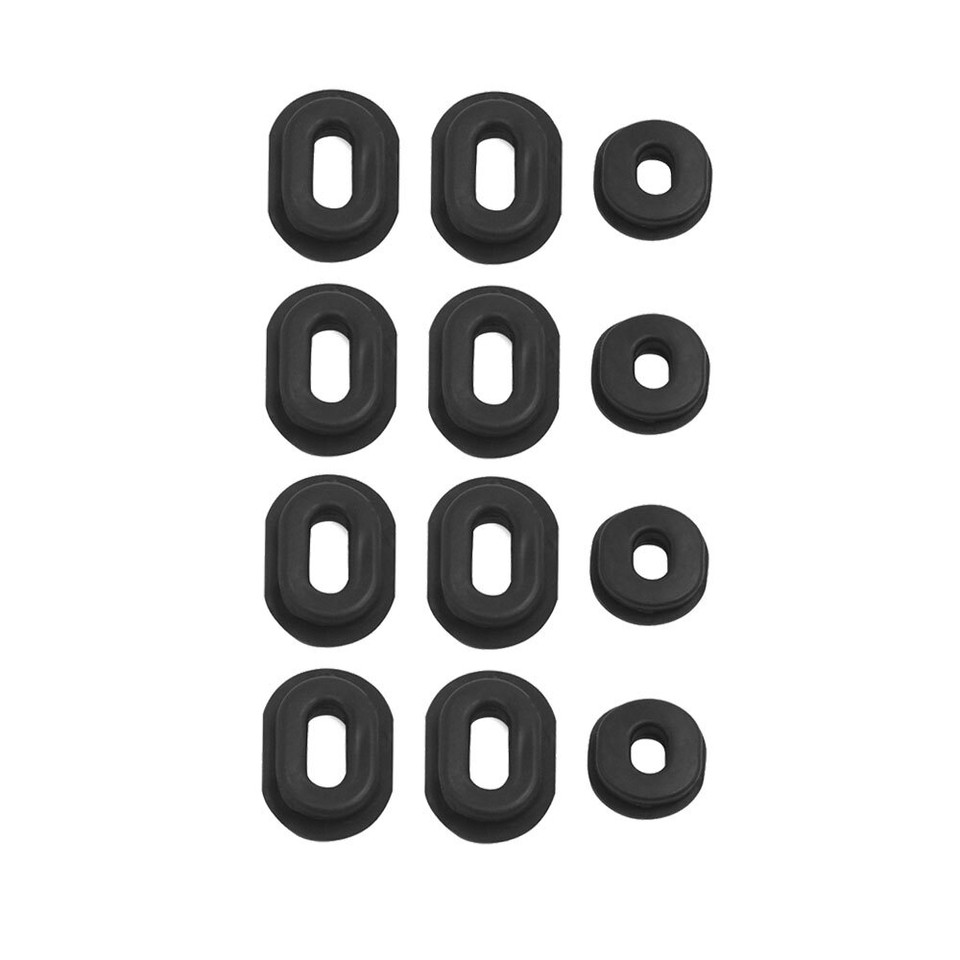 12Pc Oval Round rubber Motorcycle Side Cover Grommet For Honda Suzuki ...