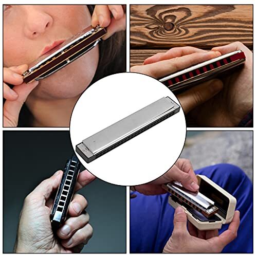Harmonica D Key Harmonica 24 Hole Harmonica Silver Mouth Organ Harmonica with... | eBay