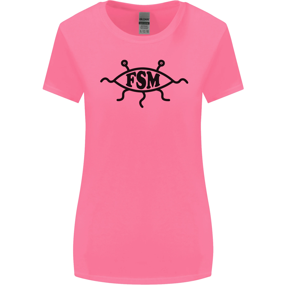 FSM Church Flying Spaghetti Monster Atheist Womens Wider Cut T-Shirt | eBay