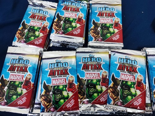 1000 x Vintage Sealed packs Marvel Trading Cards 2012 Topps Hero Attax ...
