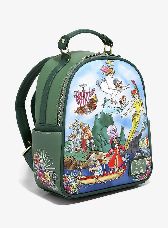 Loungefly Disney Peter Pan Cast Characters Neverland Painting Mini Backpack | eBay