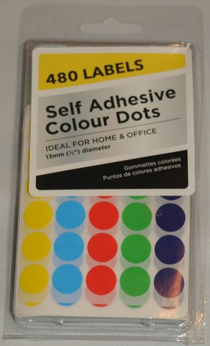 13/19/25mm Round Neon & Normal Fluorescent sticker sticky dot label ...