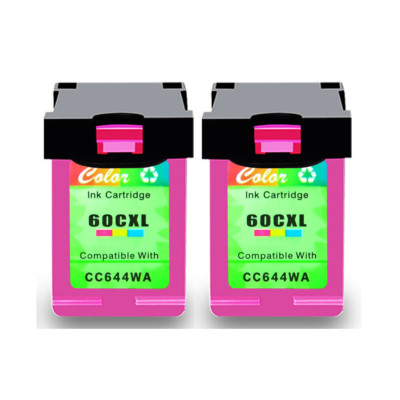 2P Hi-Yield Color Ink For HP 60 60XL DeskJet D2500 4200 F4400 F4500 ...