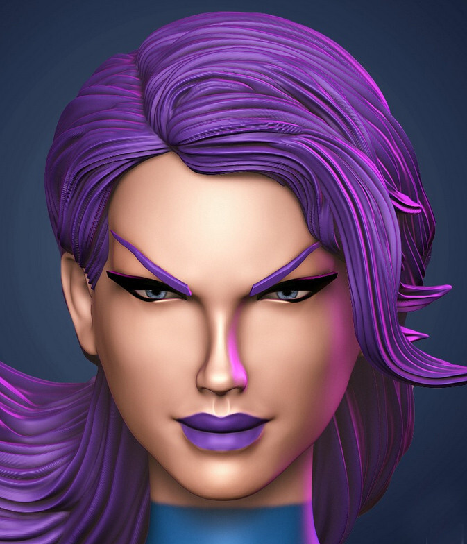 X-Men Psylocke Jim Lee Ver C 1:12 scale custom unpainted Head 6" Action ...