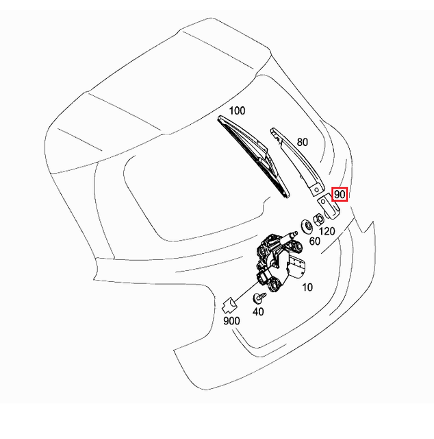 Mercedes-Benz GLA X156 Rear Wiper Arm Cover A2478240000 OEM for sale ...