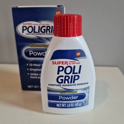 Poligrip Denture Adhesive Fixative Powder 45g (Alternative to Wernets ...