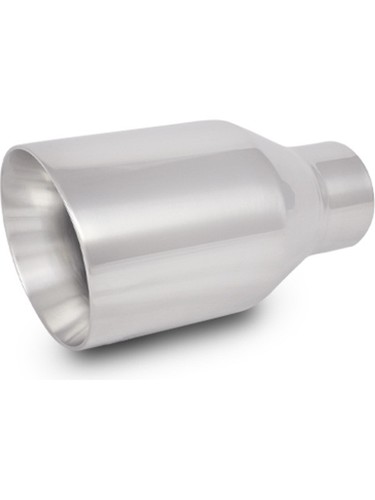 Vibrant 2.5in ID Single 4in OD Round SS Exhaust Tip Double Wall Angle ...