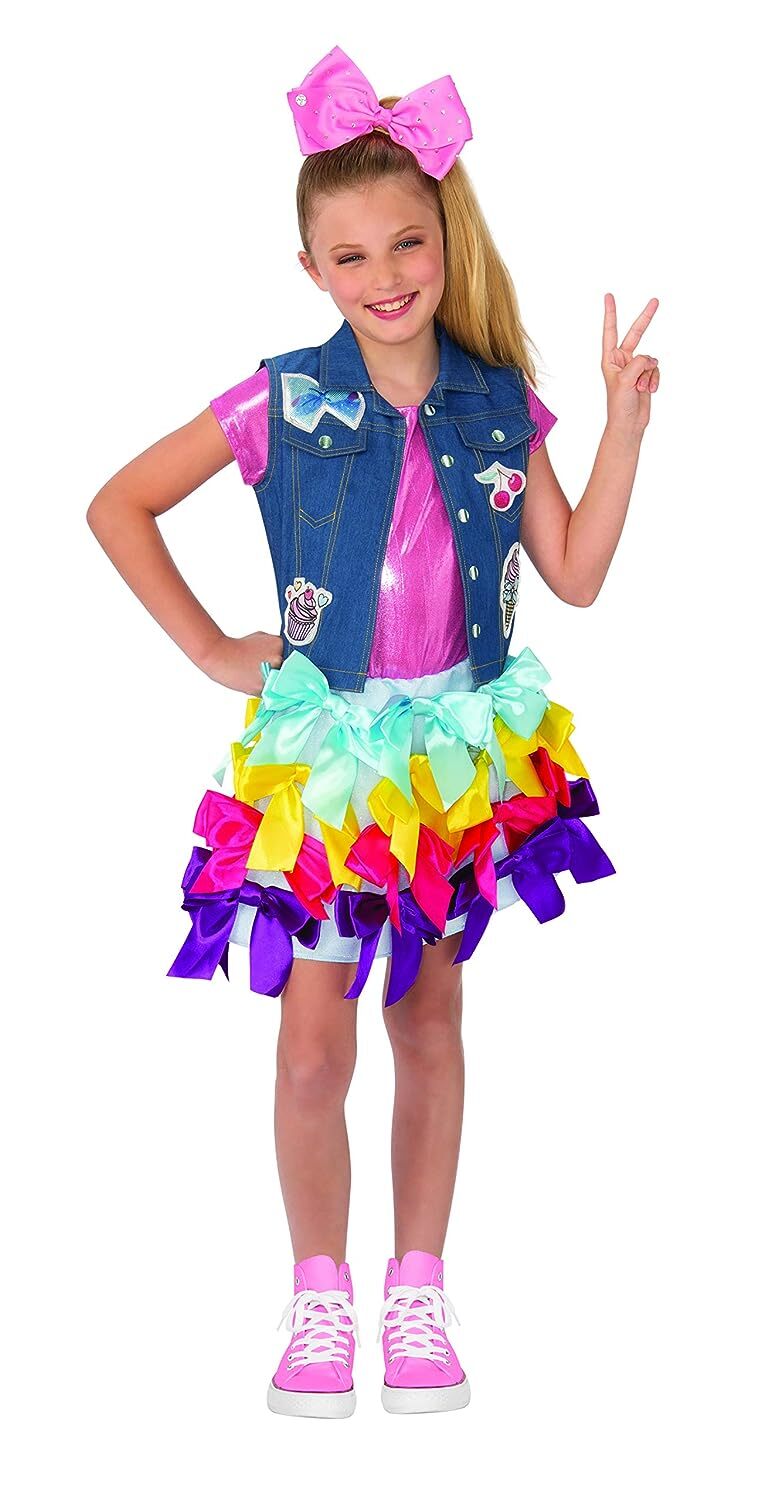 JoJo Siwa Bow Dress Nickelodeon Dancer Fancy Dress Up Halloween Child ...