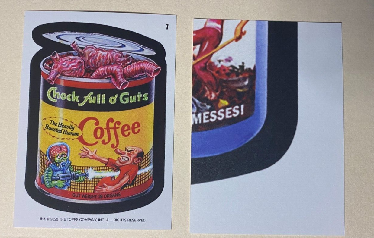 2022 TOPPS MARS ATTACKY WACKY PACKAGES SERIES 6 CHOCK FULL OF GUTS 7 PR ...