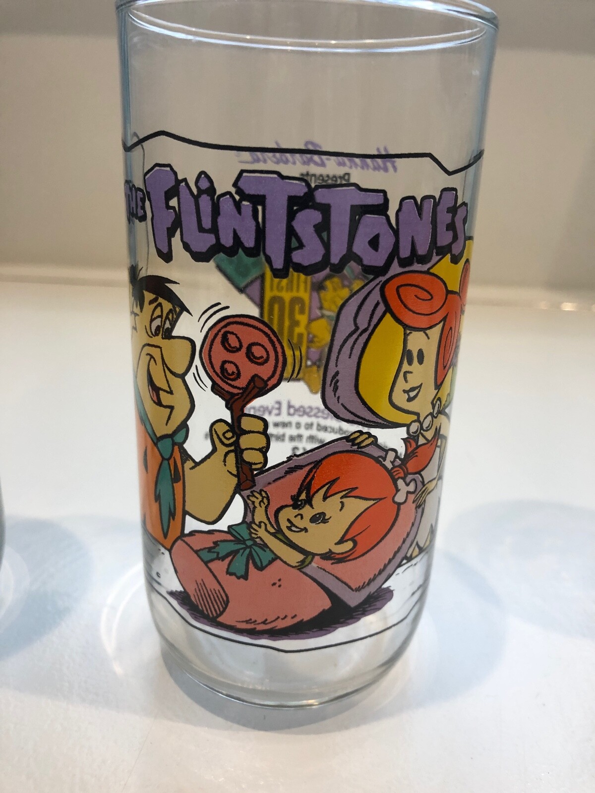 Flintstones The Blessed Event Glass 1991 Hardees Pebbles First 30 Years ...
