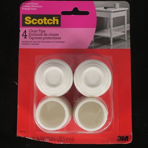 Scotch 4pk Rubber Chair Tips White SP606-NA | eBay