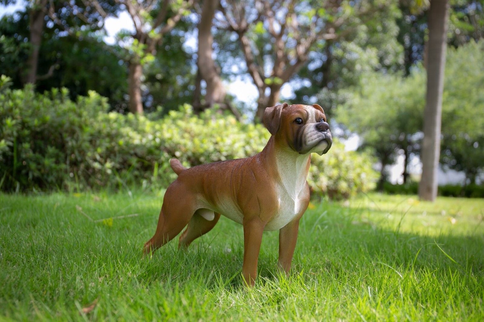 Boxer Dog Figures Lifelike Dog Garden Statue Lawn Yard Garden Decor | eBay