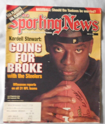 June 14 1999 Sporting News Kordell Stewart Pittsburgh Steelers Vg | eBay