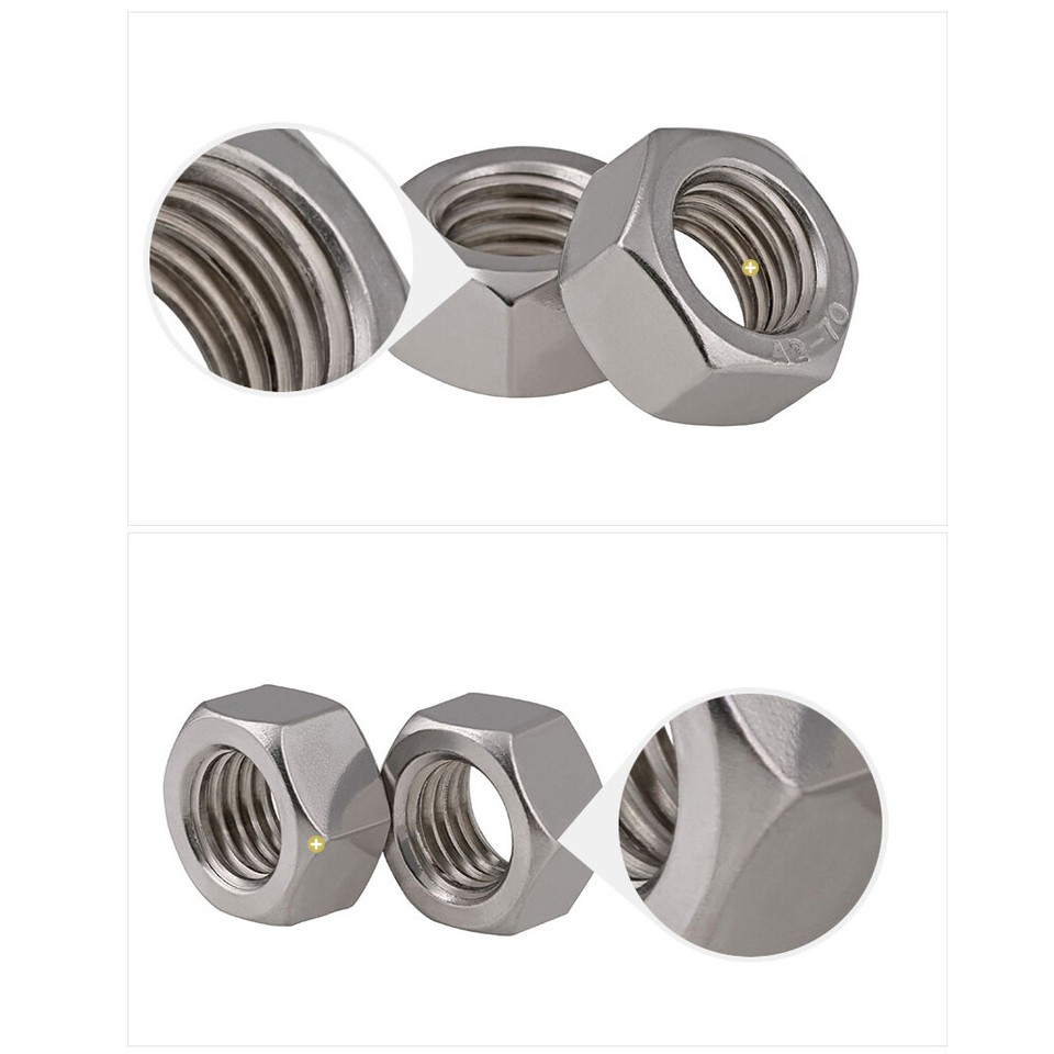 M1 to M30 Metric Hexagon Full Nuts Lock Nuts DIN 934 Stainless Steel ...