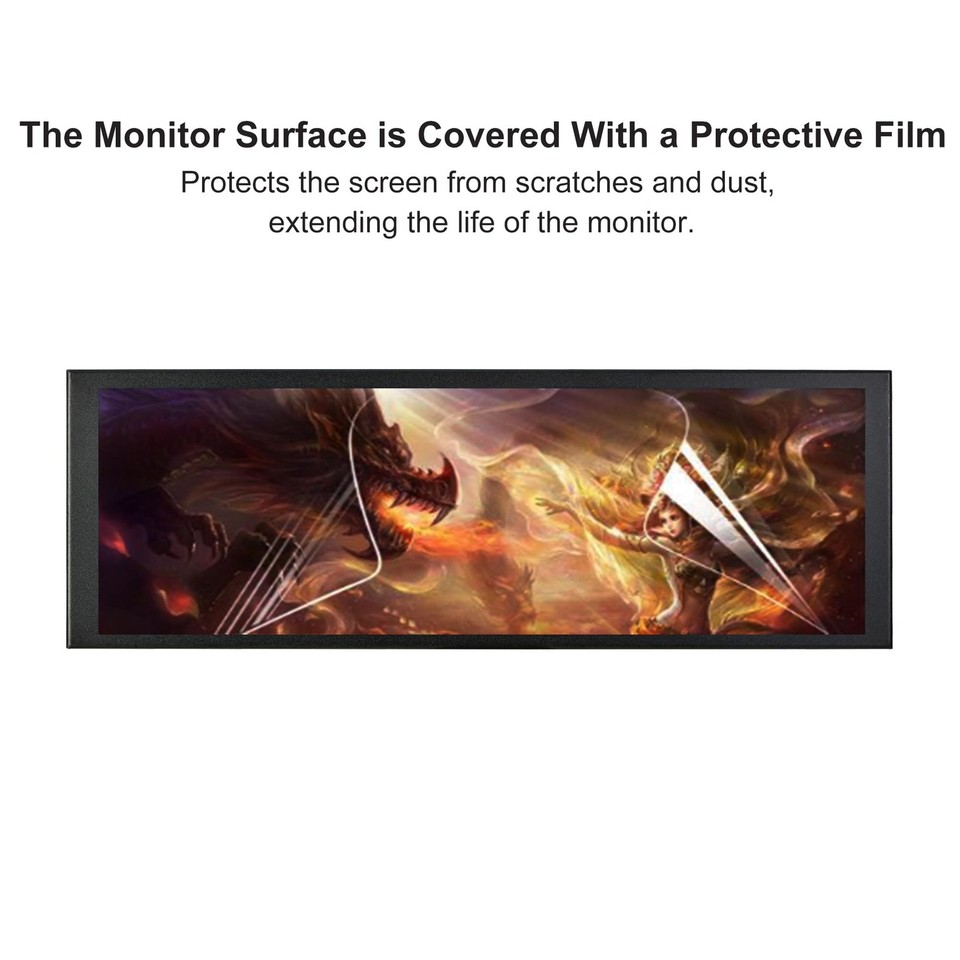 wisecoco 7.84 Inch Mini Monitor HD IPS 1280x400 Secondary Screen ...