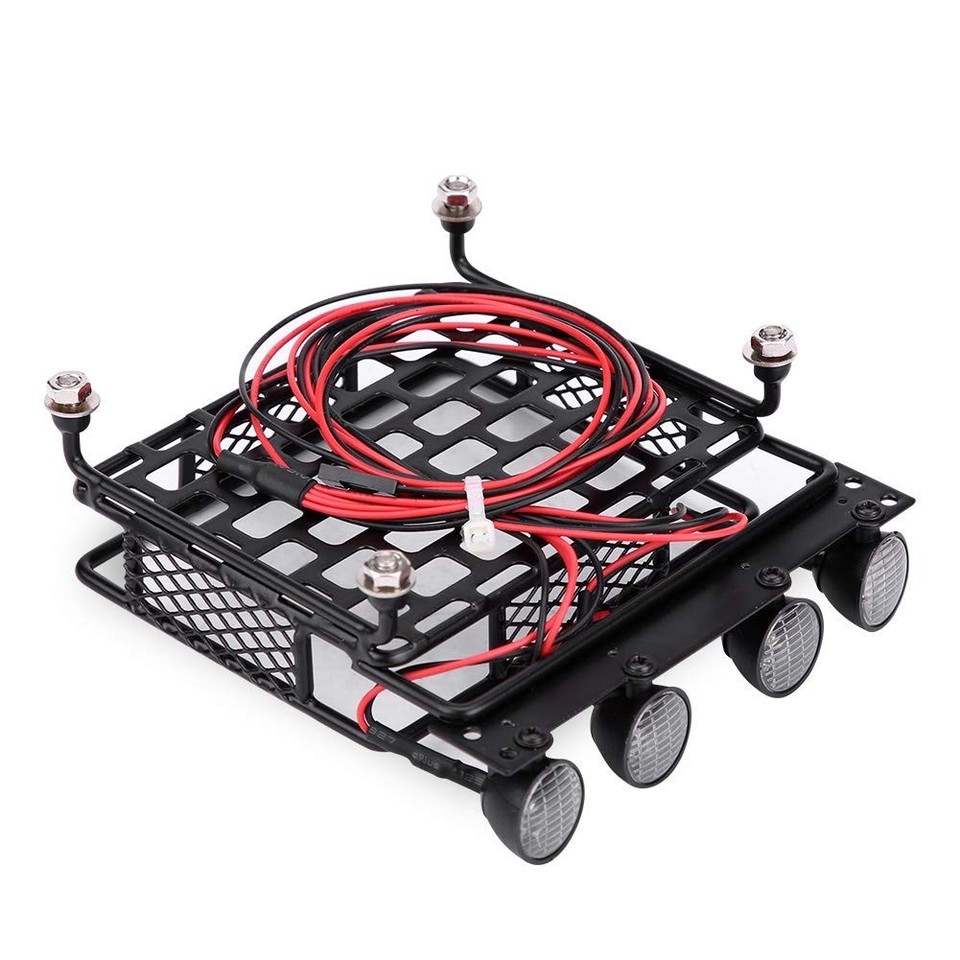 RC Car Roof Rack, Small Size Roof Rack Luggage Carrier with Round LED ...