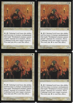 MTG: CALMING LICID Stronghold UNCOMMON; played, Excellent condition x4 ...