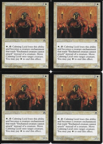 MTG: CALMING LICID Stronghold UNCOMMON; played, Excellent condition x4 ...