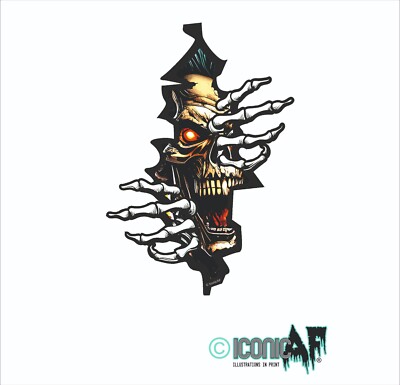 Evil Zombie Walker Paranormal Hands Grab Ripped Open Torn Metal Gash ...