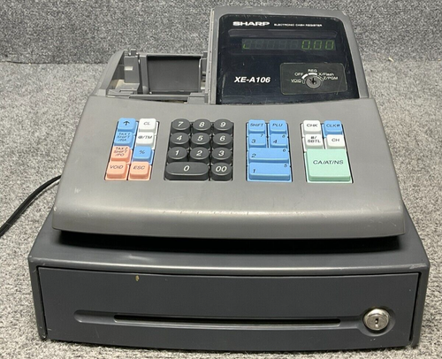 Sharp XE-A106 Electronic Cash Management Register W/O Key & Case | eBay