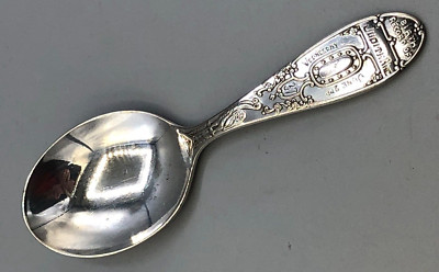 Vintage Silver Plated short handle Baby Spoon 4" with Birth Record Handle | eBay