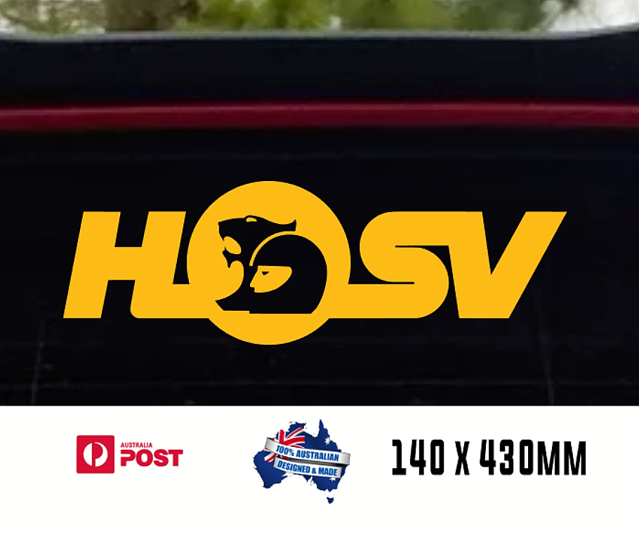 2x Holden HSV Windscreen Windshield Banner Decal Sticker 430mm YELLOW ...