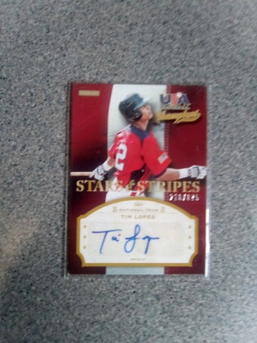 Tim Lopes 2013 Panini USA Baseball Champions Rookie Signature Card ...