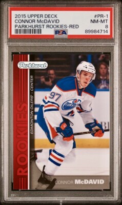 2015 CONNOR MCDAVID ROOKIE PARKHURST RED VARIANT SSP! - PSA 8 | eBay