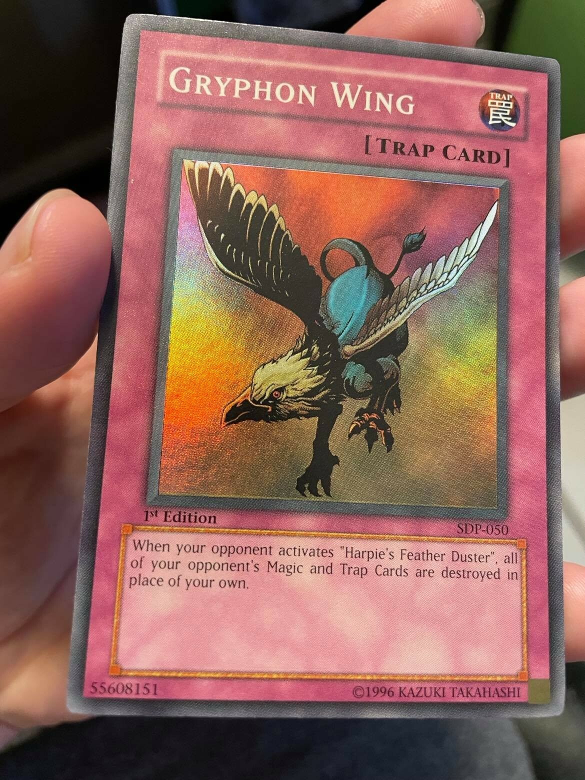 Yugioh Gryphon Wing SDP-050 Super Rare Holo 1st Edition Trap Card | eBay