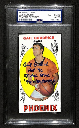 Gail Goodrich HOF Signed/Inscr 1969-70 TOPPS RC Card #2 Suns PSA/DNA ...