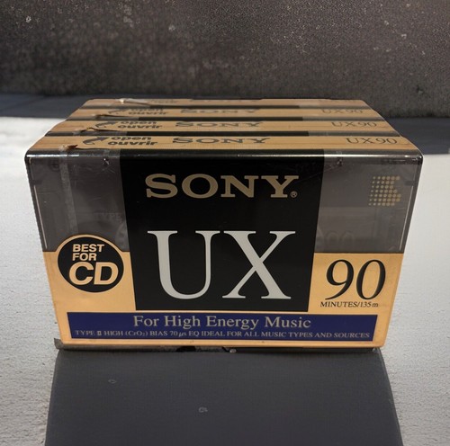 Sony UX 90 Type II High Energy Blank Audio Cassette Tape 4 Pack ...
