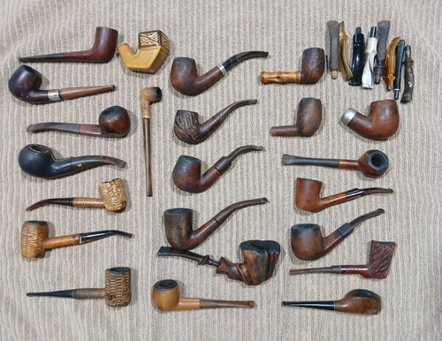 23 Vintage Tobacco Pipe Estate Lot Collection Rogers Grabow Pesh Kiko ...
