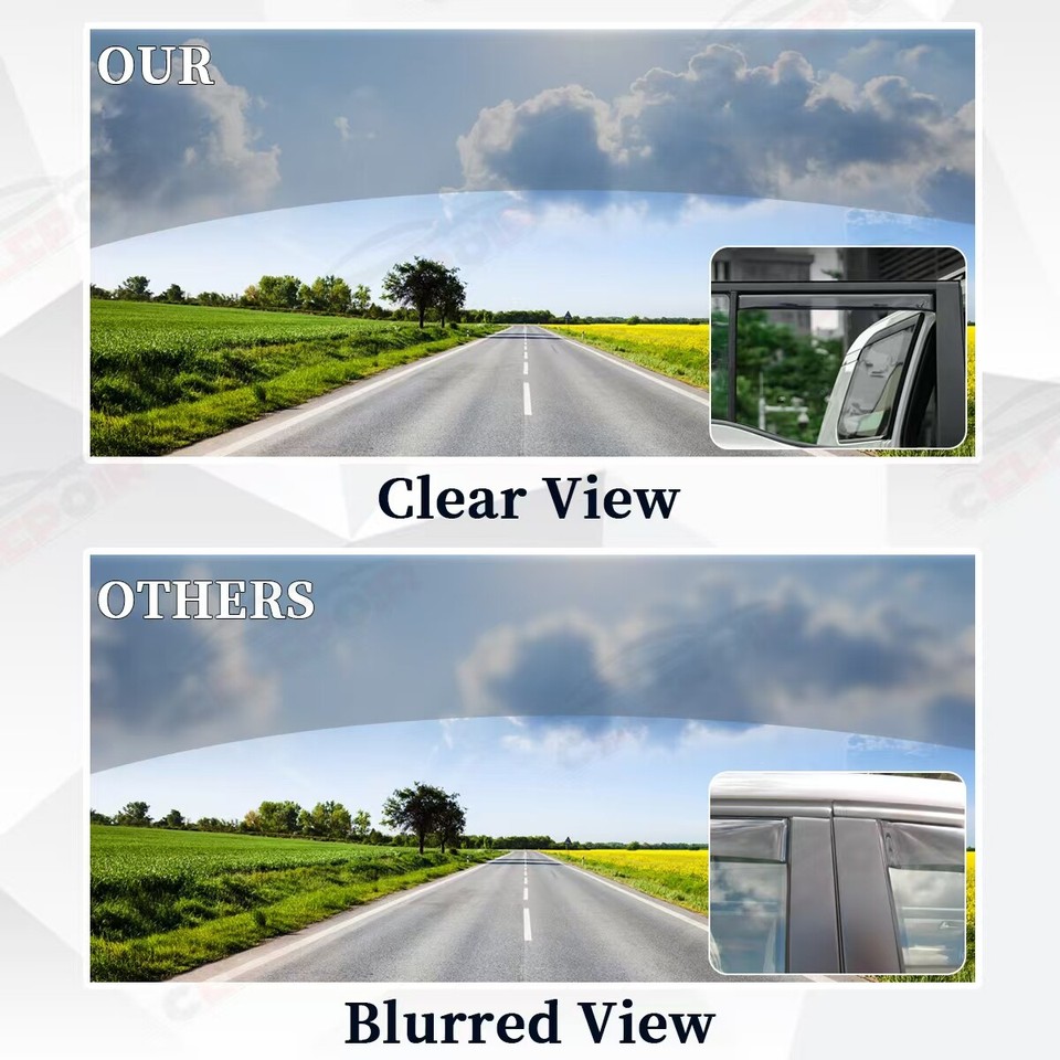 OEM Wind Deflectors VW Golf mk5 5door hatchback 2004-2009 TINTED+Clips ...