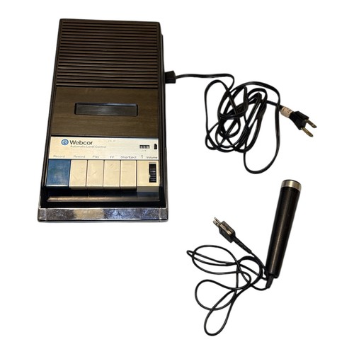 Webcor - Cassette Recorder - Model TC242 - With Microphone Made in ...