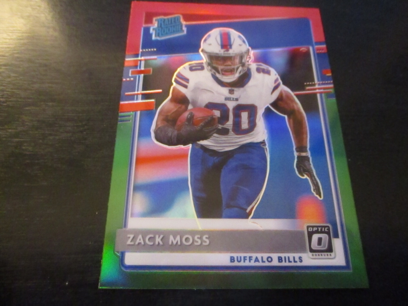 zack moss (buffalo bills -rb) 2020 panini donruss optic PRIZM ROOKIE ...