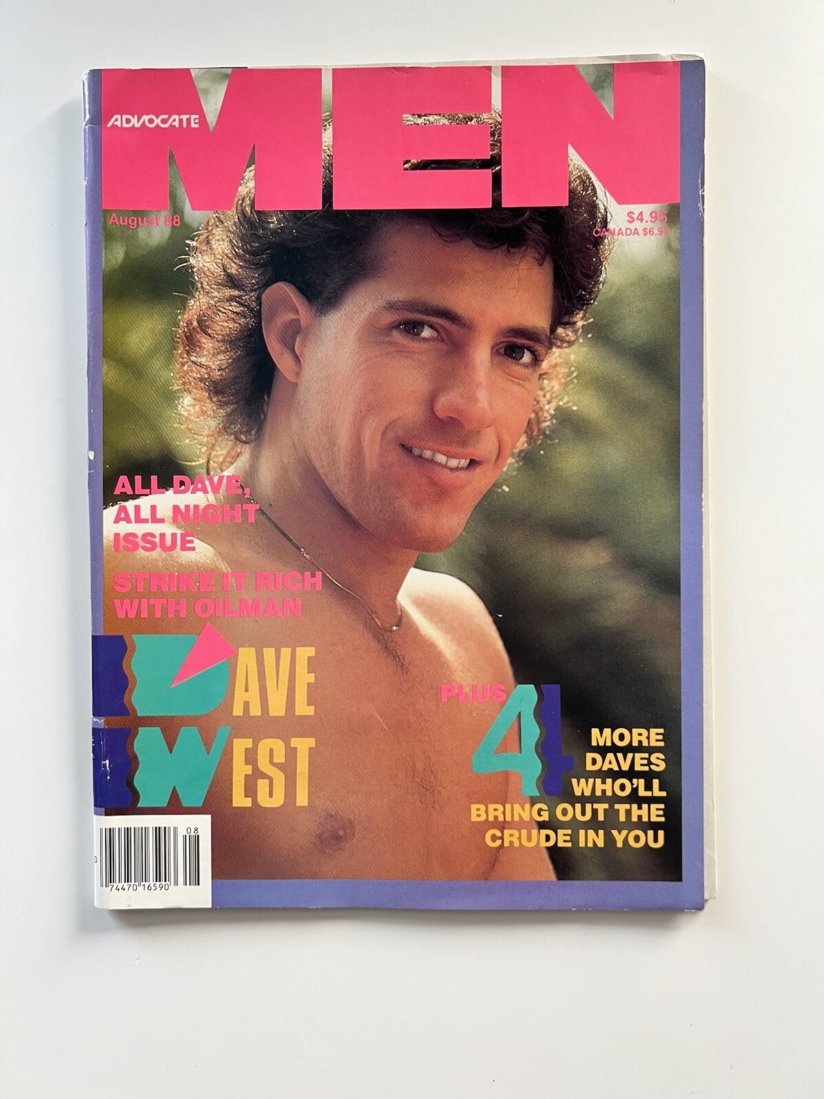 Advocate Men Aug 1988, Vintage Gay Magazine, Male Models, Torso ...