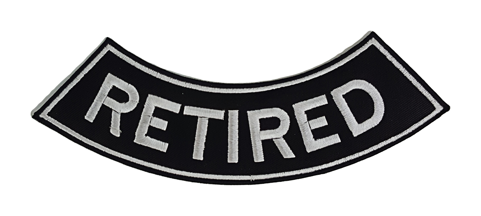 Retired White Iron on Bottom Rocker Large Patch for Jacket Vest | eBay